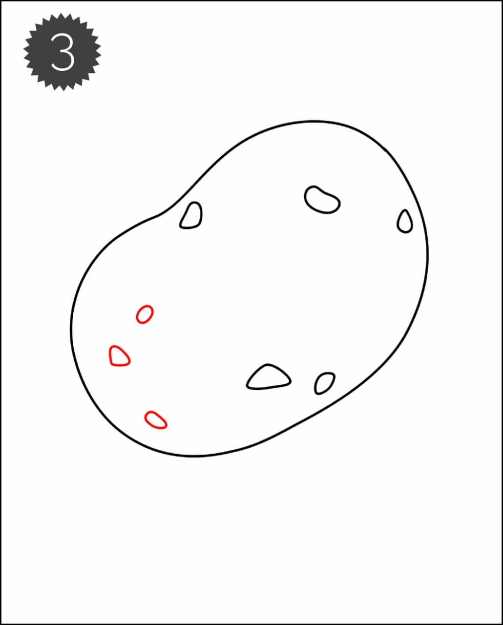 How To Draw A Potato Step By Step